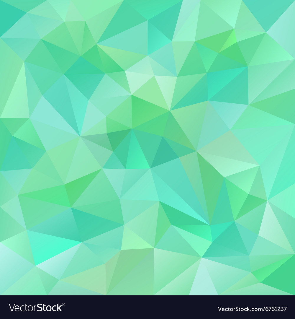 Fresh spring green polygon triangular pattern Vector Image