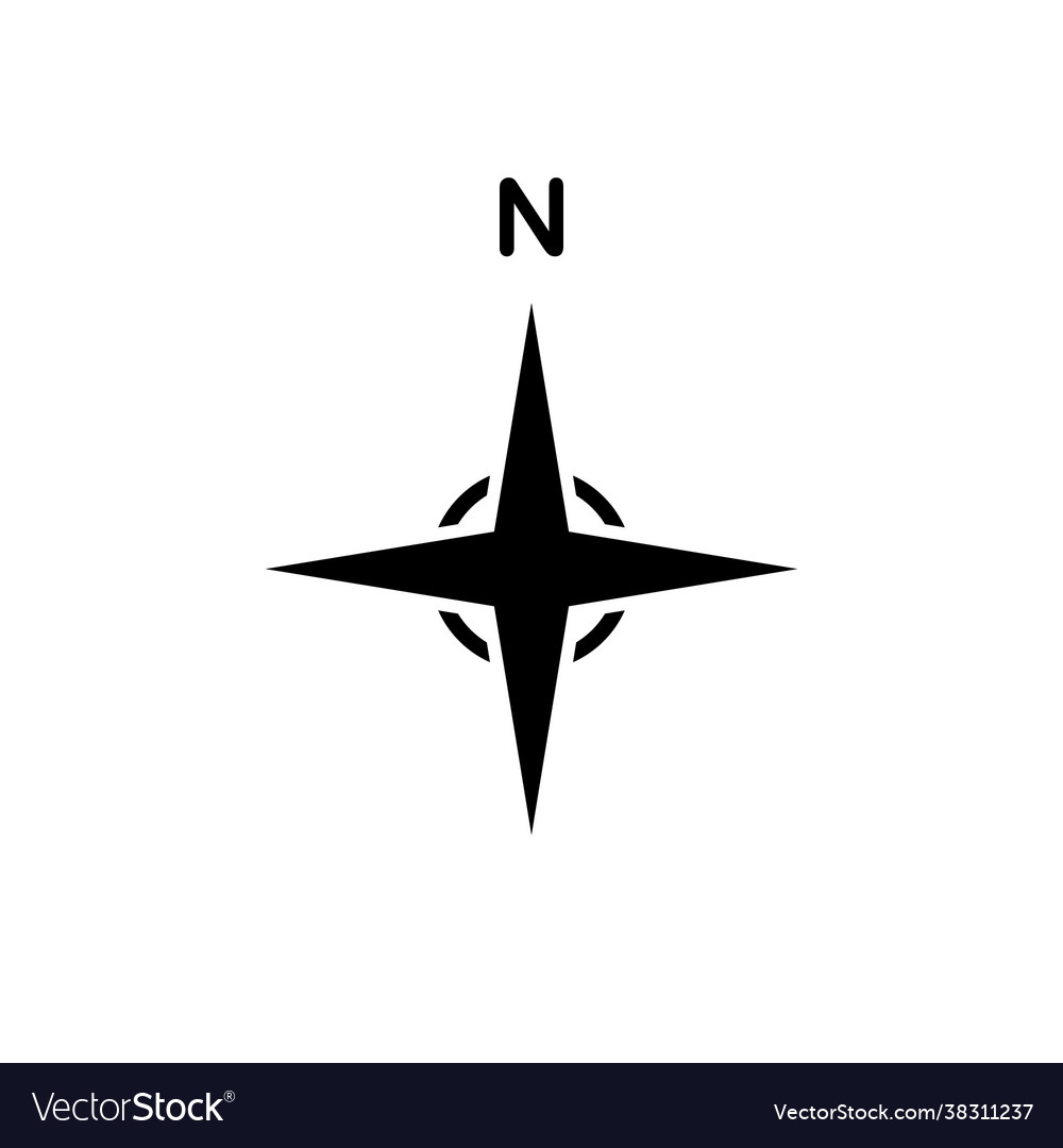 Graphic compass icon Royalty Free Vector Image