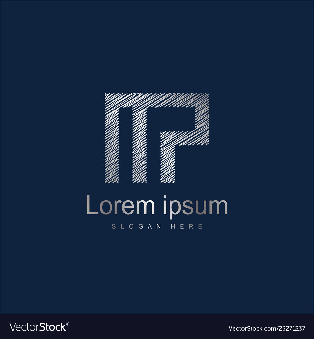 Initial letter mp logo template design Royalty Free Vector