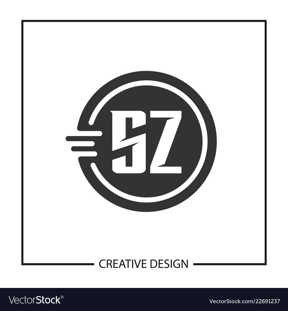 Initial letter sz logo template design Royalty Free Vector