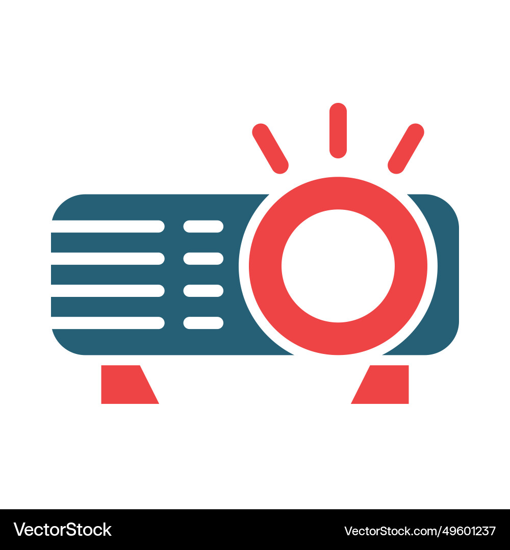 Projector glyph two color icons for personal Vector Image