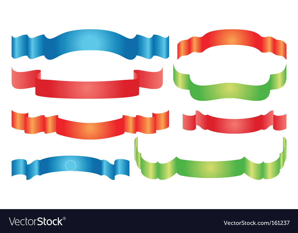 Ribbon set Royalty Free Vector Image - VectorStock