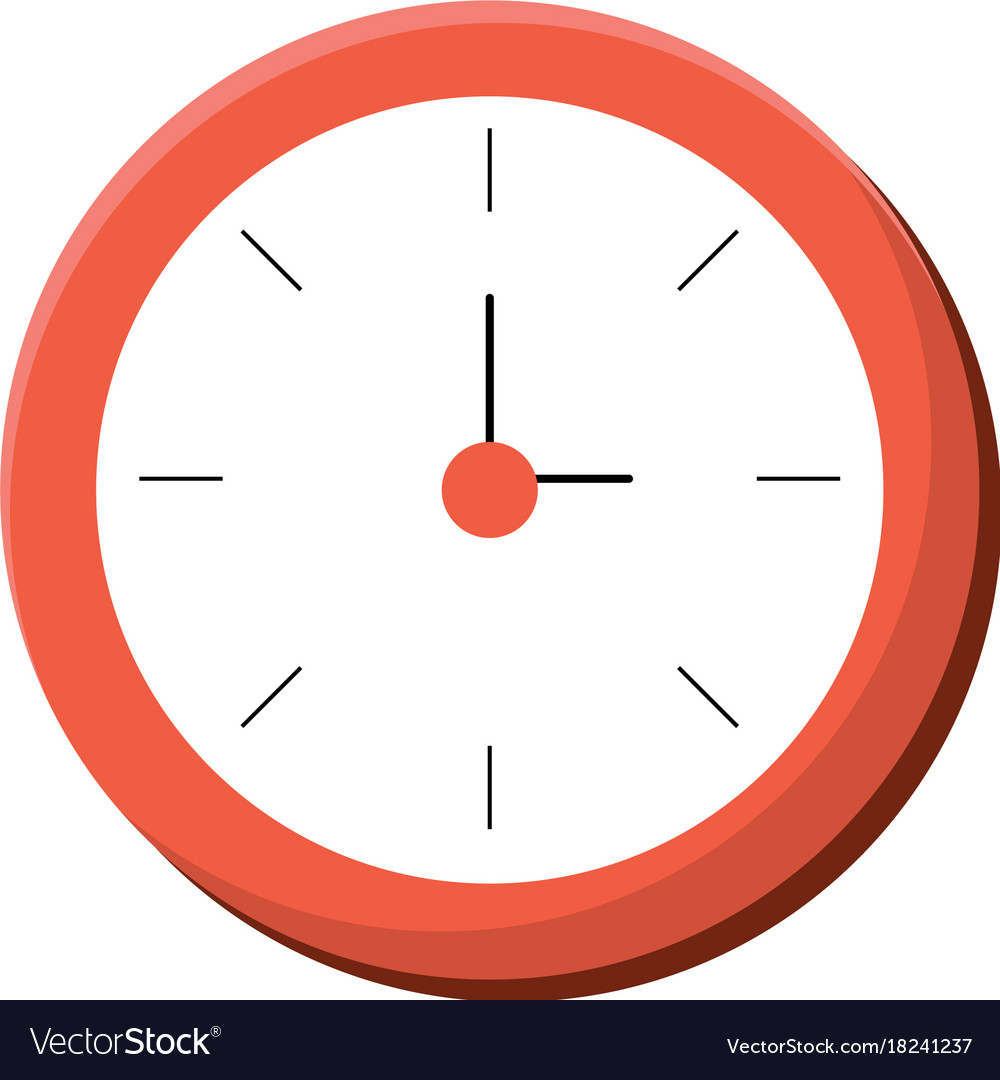 Round wall clock object to know the time Vector Image