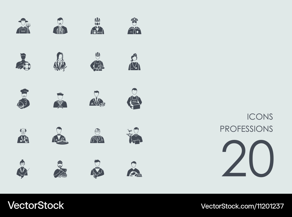 Set of professions icons Royalty Free Vector Image
