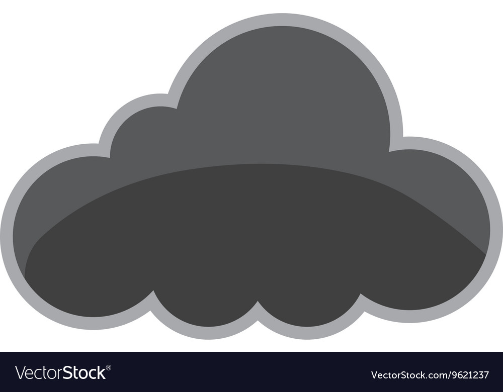 Single cloud icon Royalty Free Vector Image - VectorStock