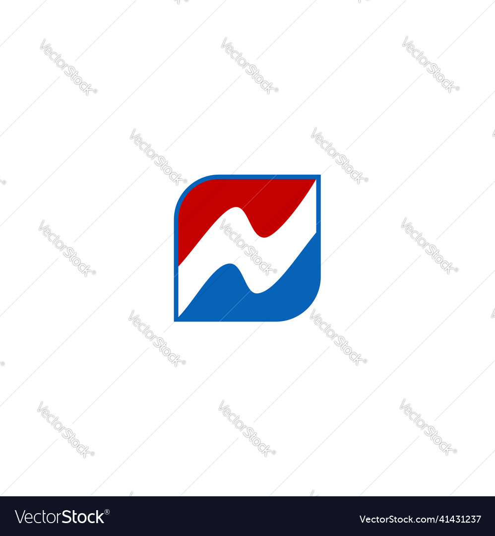 Square wave colored logo Royalty Free Vector Image