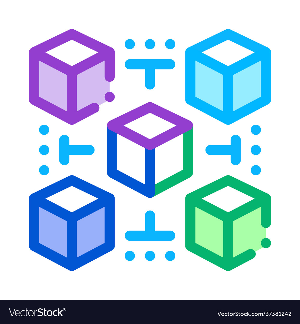 3d machine learning color icon Royalty Free Vector Image 3d machine learning color icon Royalty Free Vector Image