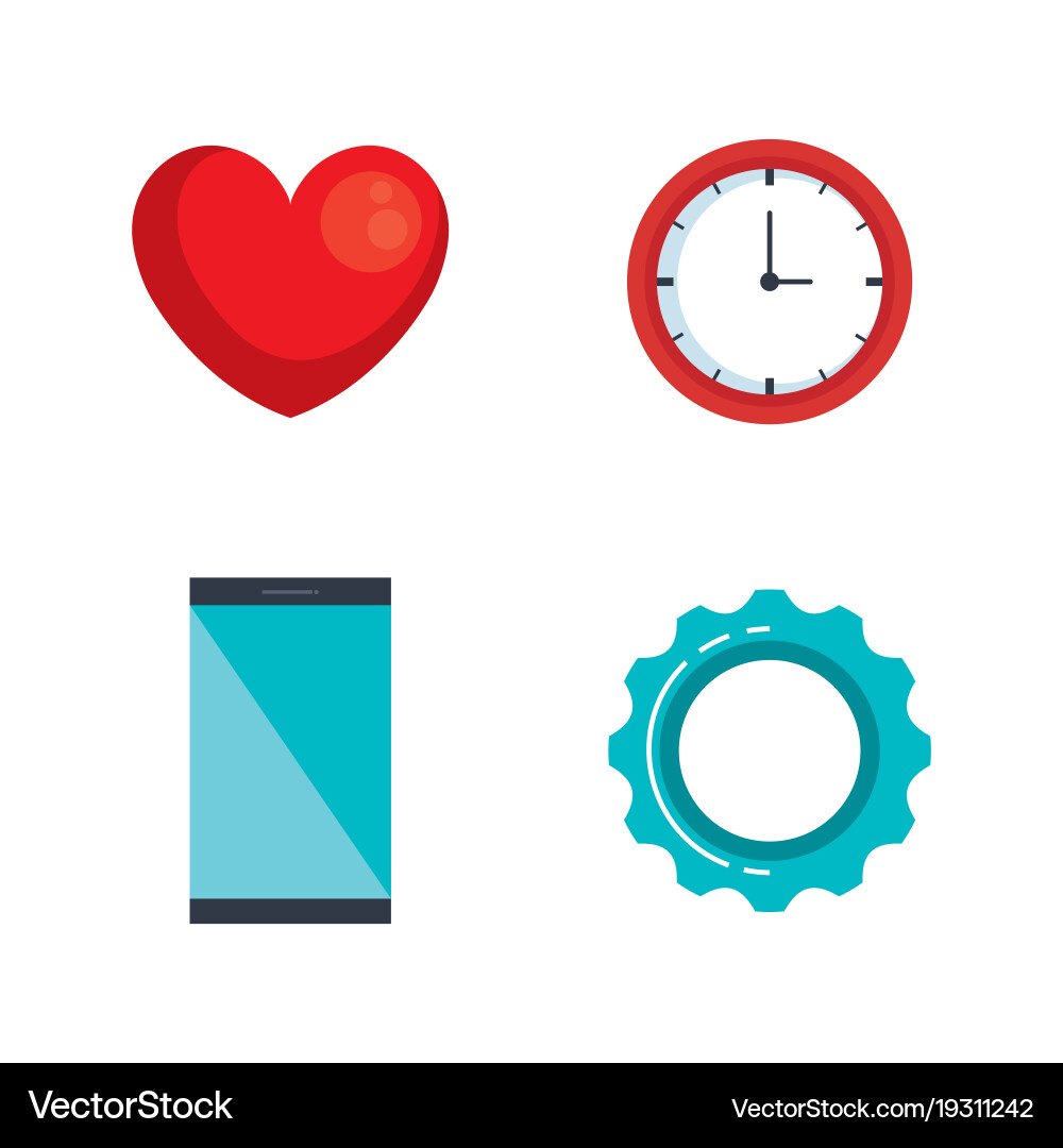 Business set collection icons Royalty Free Vector Image