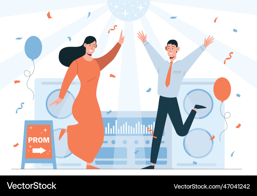 Concept of prom Royalty Free Vector Image - VectorStock