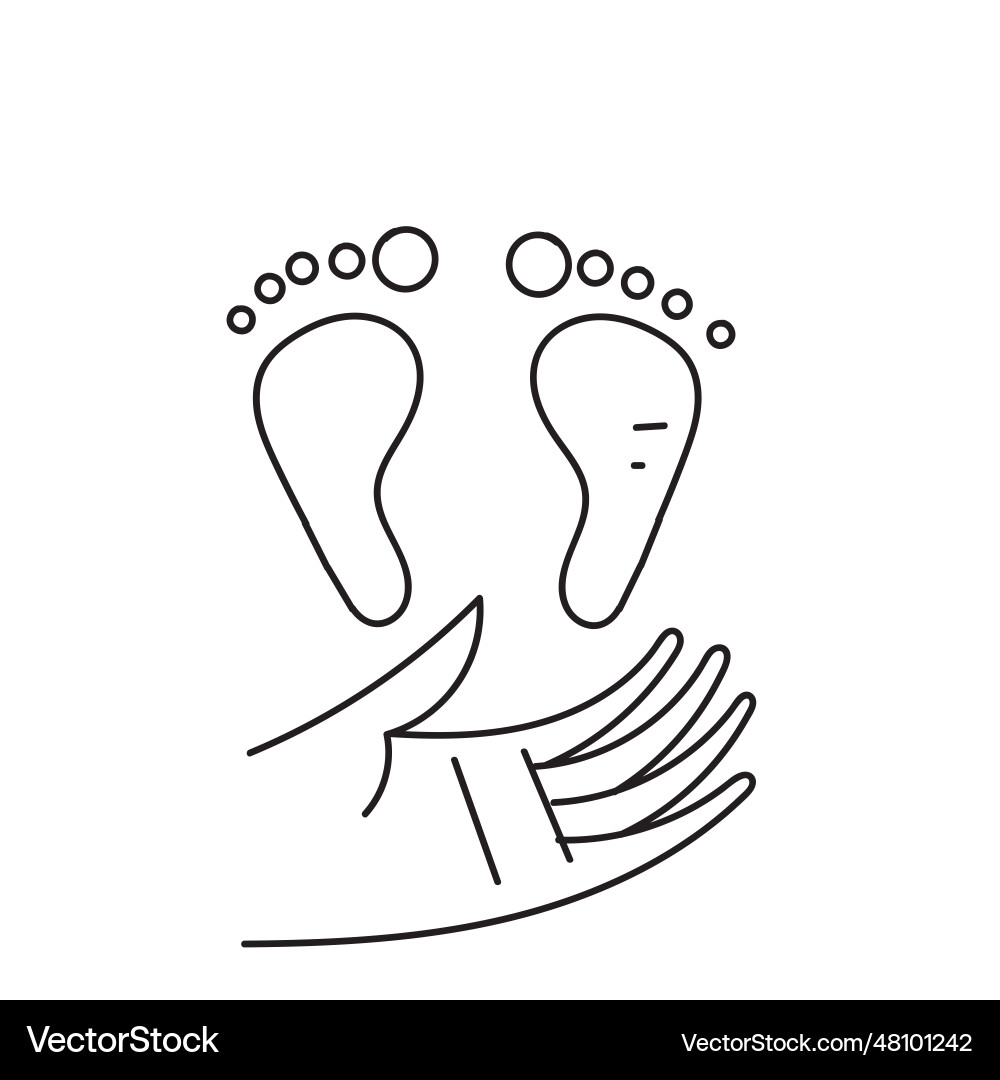 Hand drawn doodle foot care isolated Royalty Free Vector