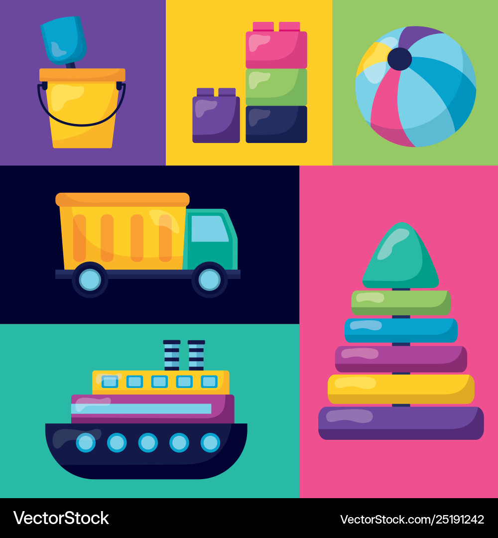 Kids toys design Royalty Free Vector Image - VectorStock