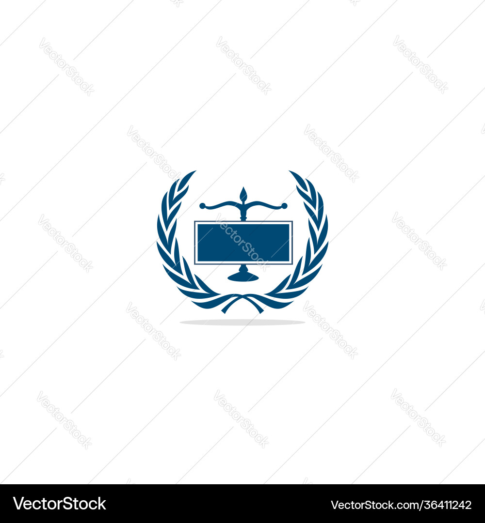Law firm emblem logo Royalty Free Vector Image