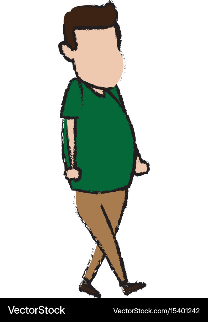 Man standing male character people image Vector Image