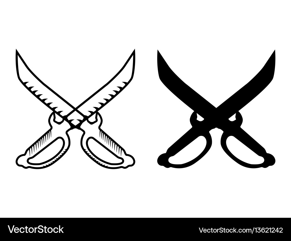 Pirate dagger weapon Royalty Free Vector Image