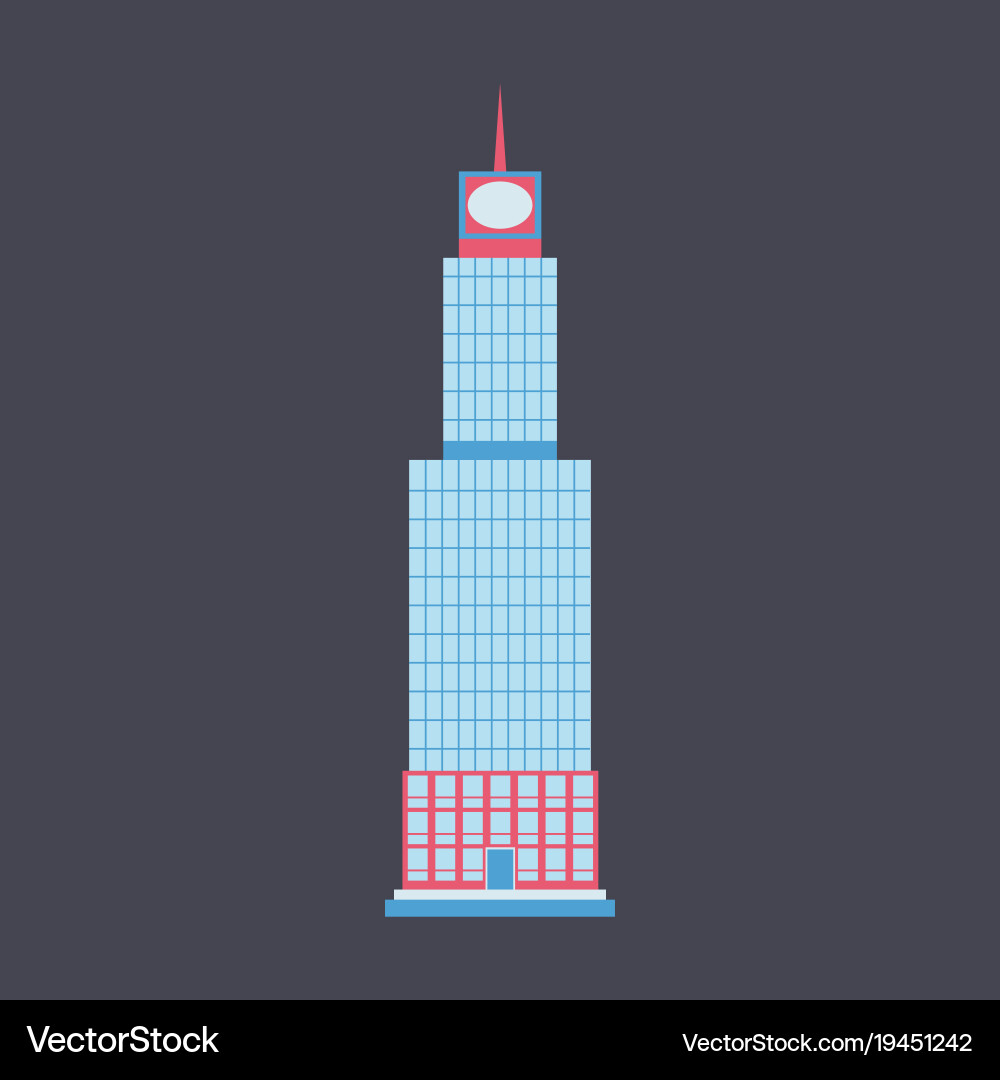 Posterempire state building high-rise building Vector Image