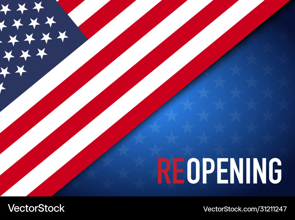 Concepts reopening america after quarantine Vector Image