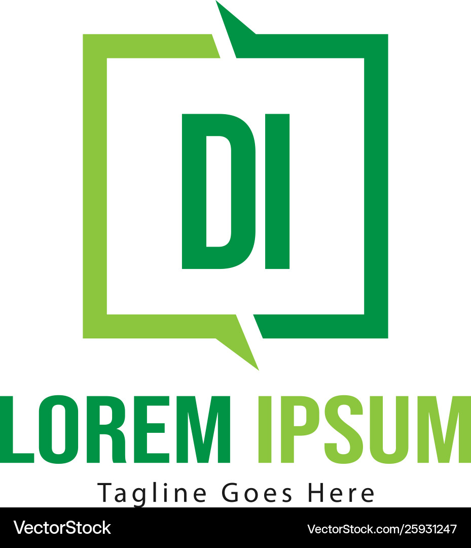Di letter logo design creative modern letters Vector Image
