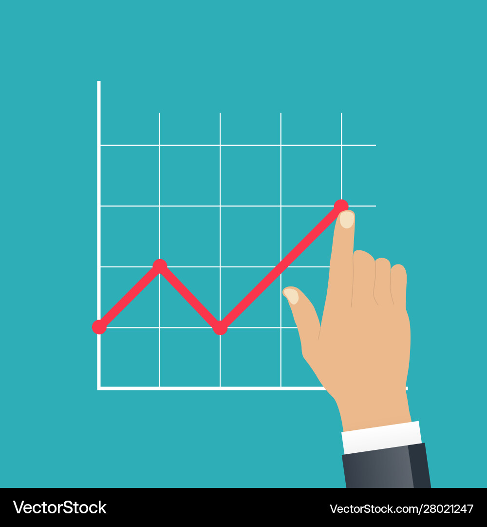 Growing business graph profit concept Royalty Free Vector