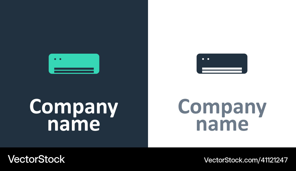 Logotype air conditioner icon isolated on white Vector Image