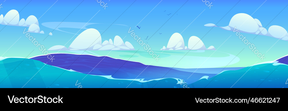 Ocean wave background sea water landscape Vector Image