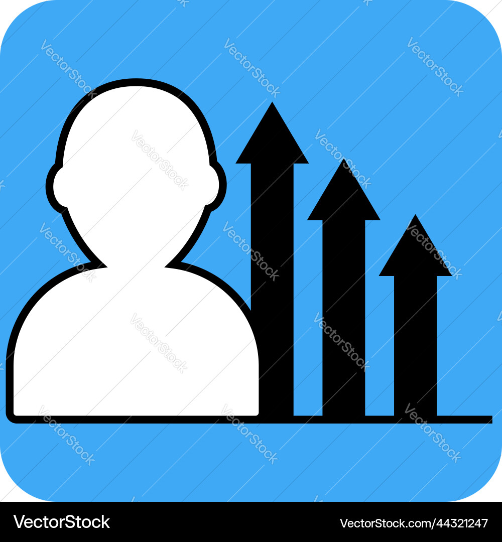 Person chart on a white background Royalty Free Vector Image