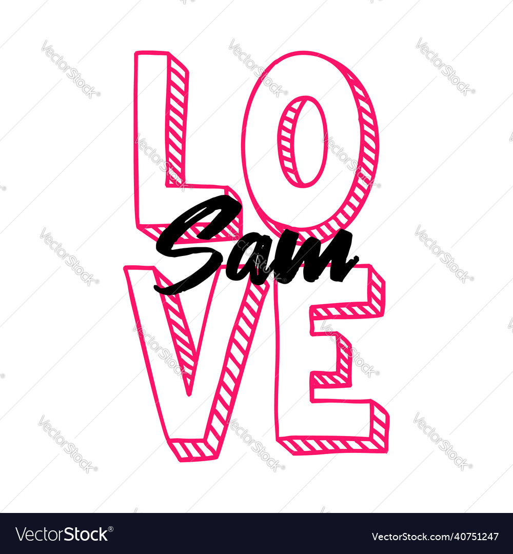 Sam Royalty Free Vector Image - VectorStock