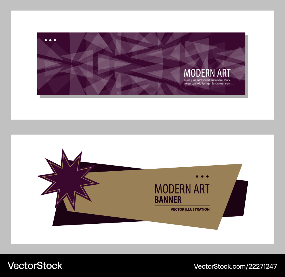 Set of abstract design banner template Royalty Free Vector