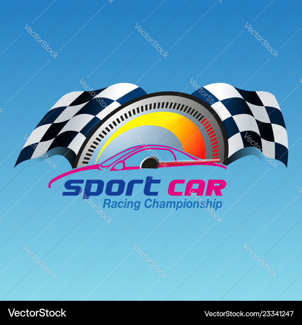 Sport car racing Royalty Free Vector Image - VectorStock