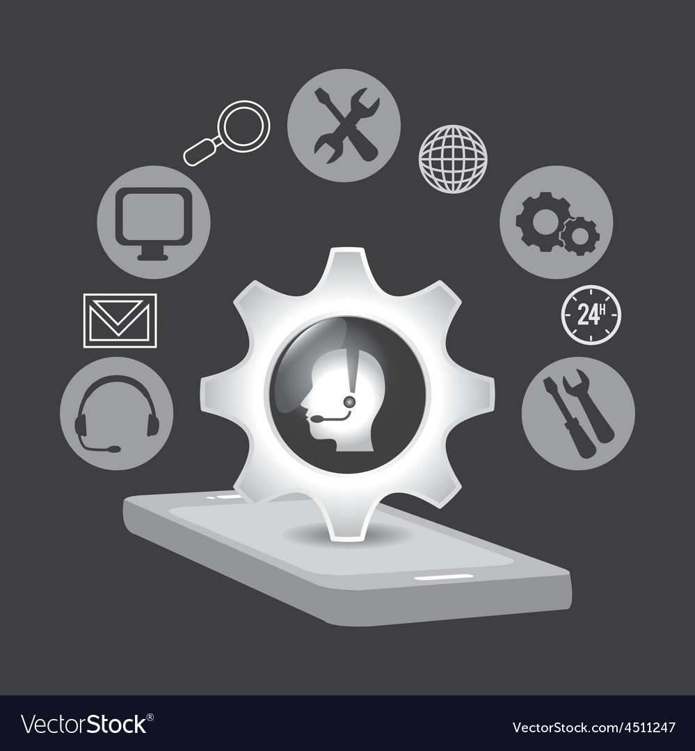 Technical support design Royalty Free Vector Image