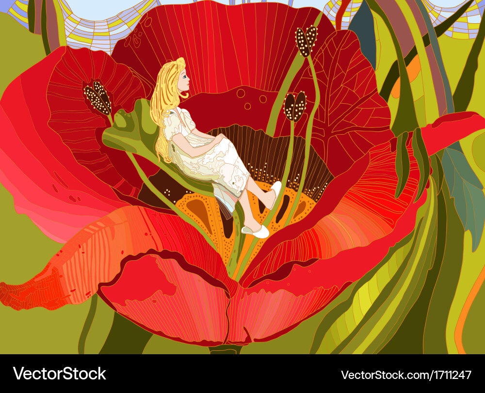 Thumbelina Royalty Free Vector Image - VectorStock