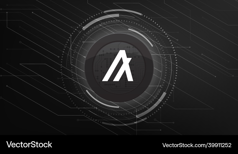 Algorand algo coin banner Royalty Free Vector Image