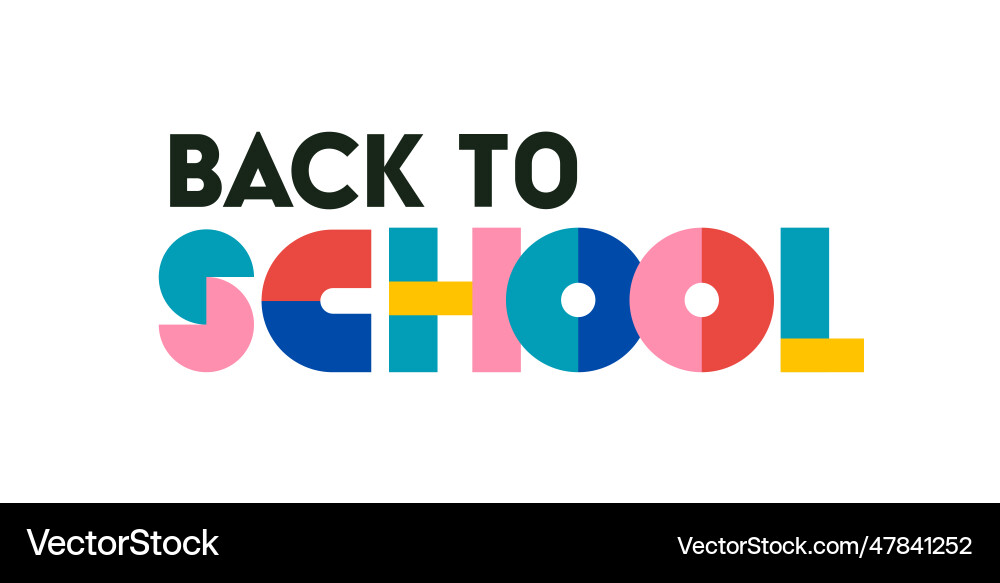 Back to school geometrical modern style design Vector Image