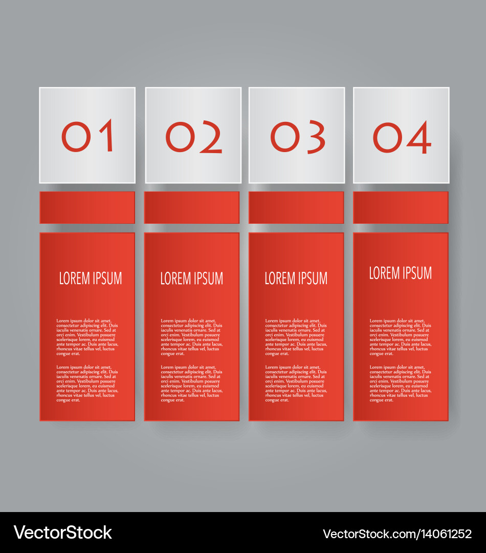 Business infographics template red color Vector Image