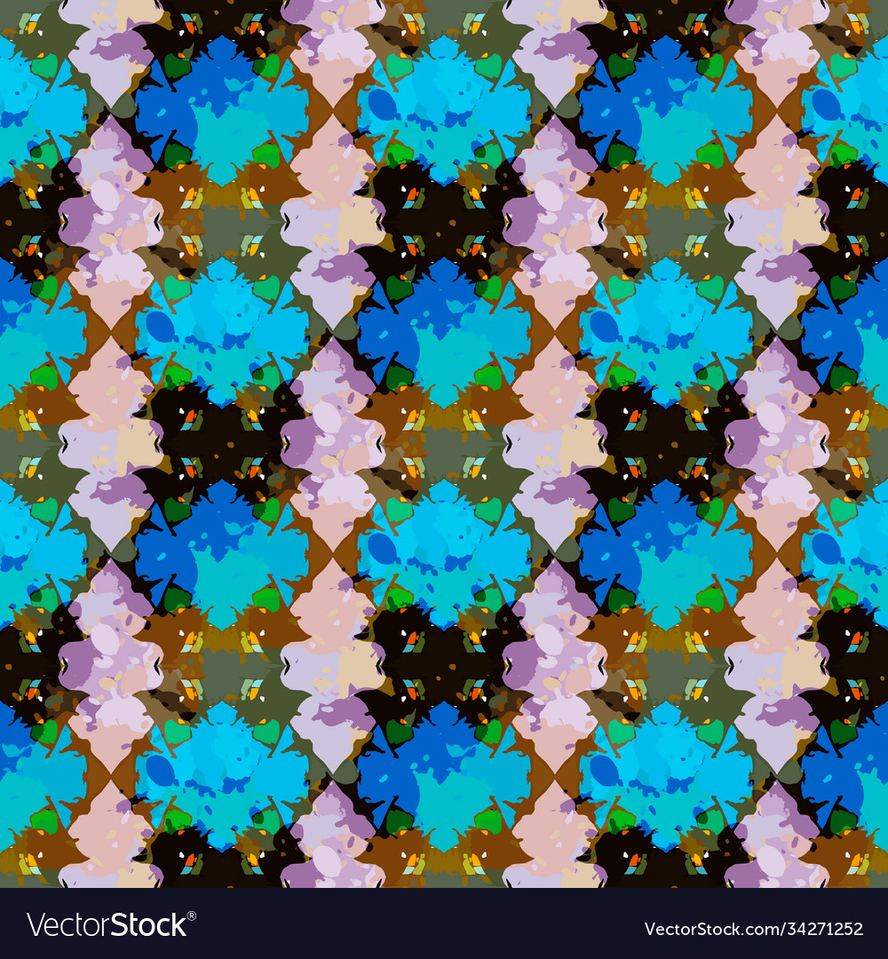 Color Abstract Ethnic Seamless Pattern Royalty Free Vector