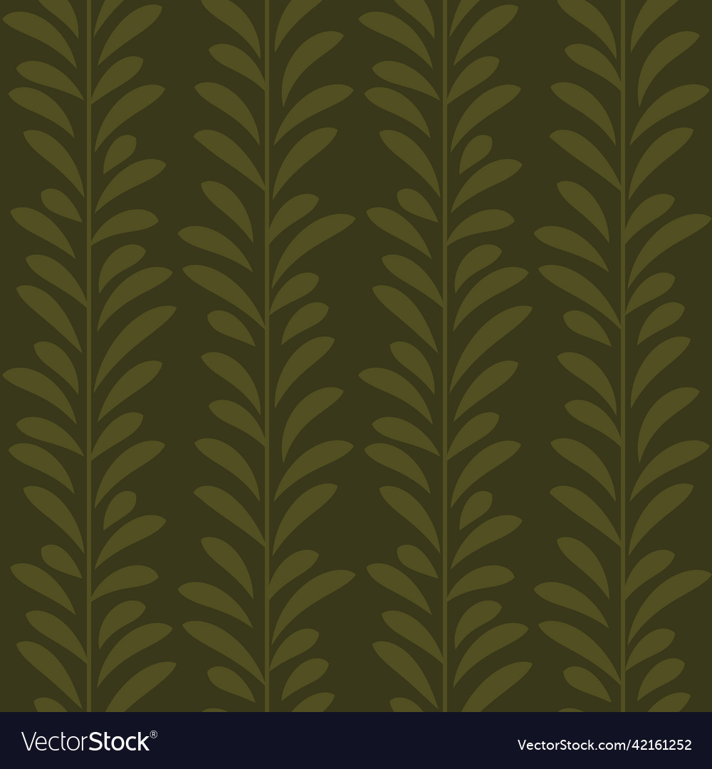 Dark green texture leaf pattern seamless Vector Image