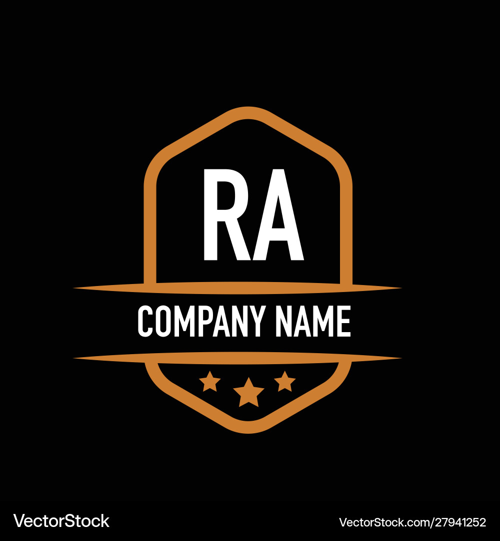 Initial letter ra vintage logo concept graphic Vector Image