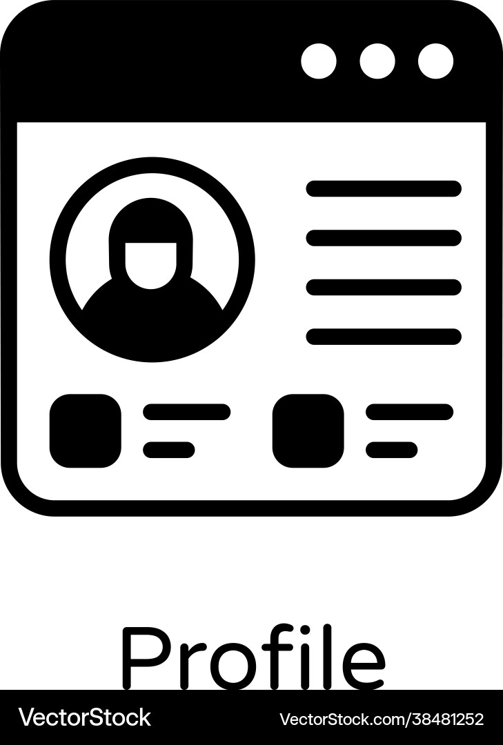 Profile Royalty Free Vector Image - VectorStock