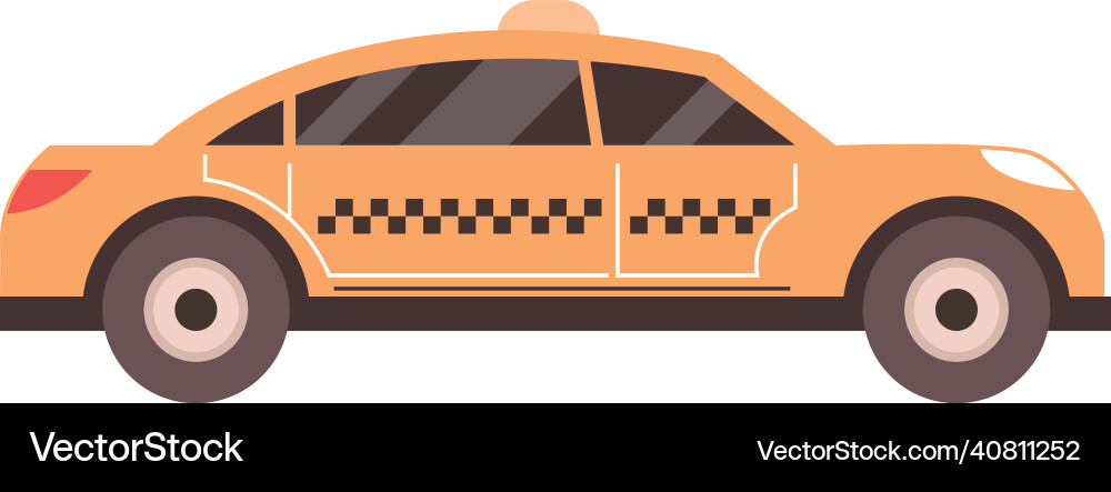 Taxi cab vehicle Royalty Free Vector Image - VectorStock