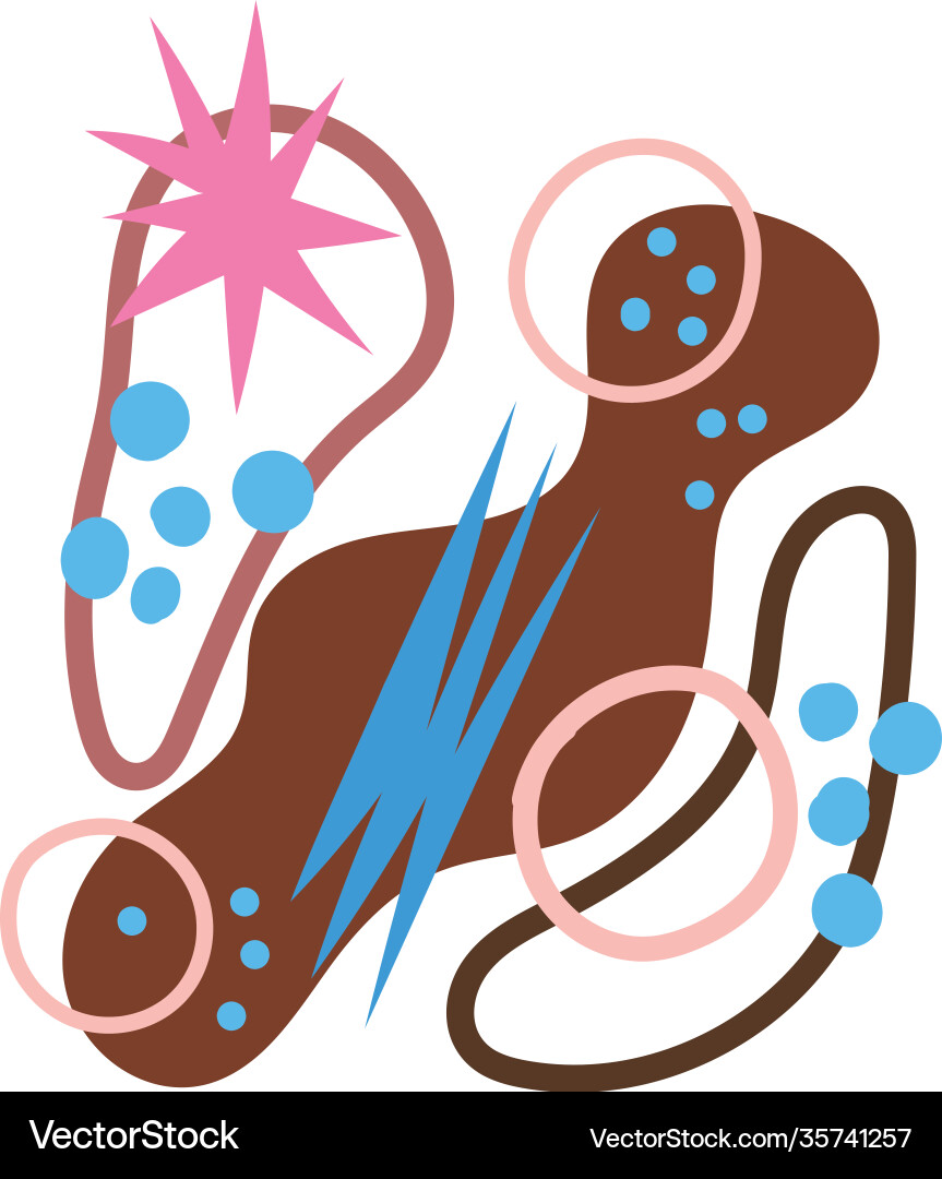 Abstract background creative hand drawn shapes Vector Image