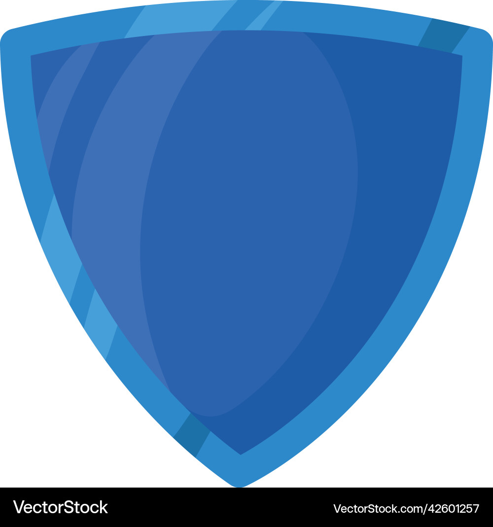 Blue shield guard Royalty Free Vector Image - VectorStock