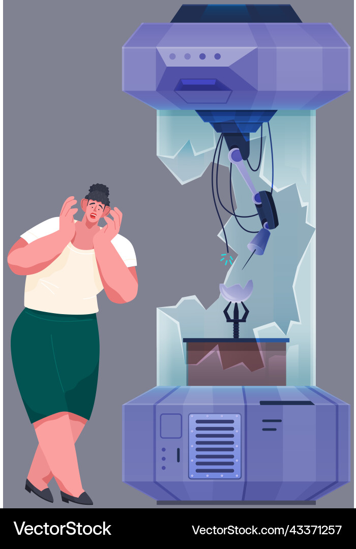 Broken professional equipment in scientific Vector Image