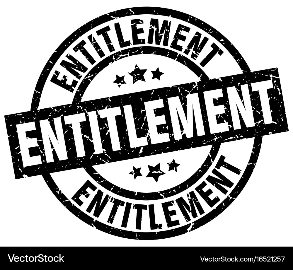 Entitlement round grunge black stamp Royalty Free Vector