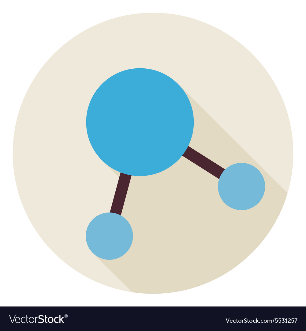 Flat science molecule and atom structure circle Vector Image