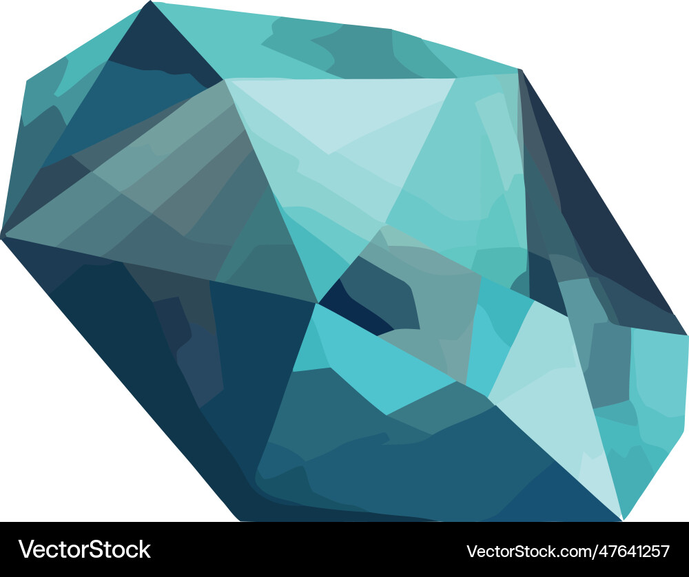 Geometric shapes in bright blue Royalty Free Vector Image