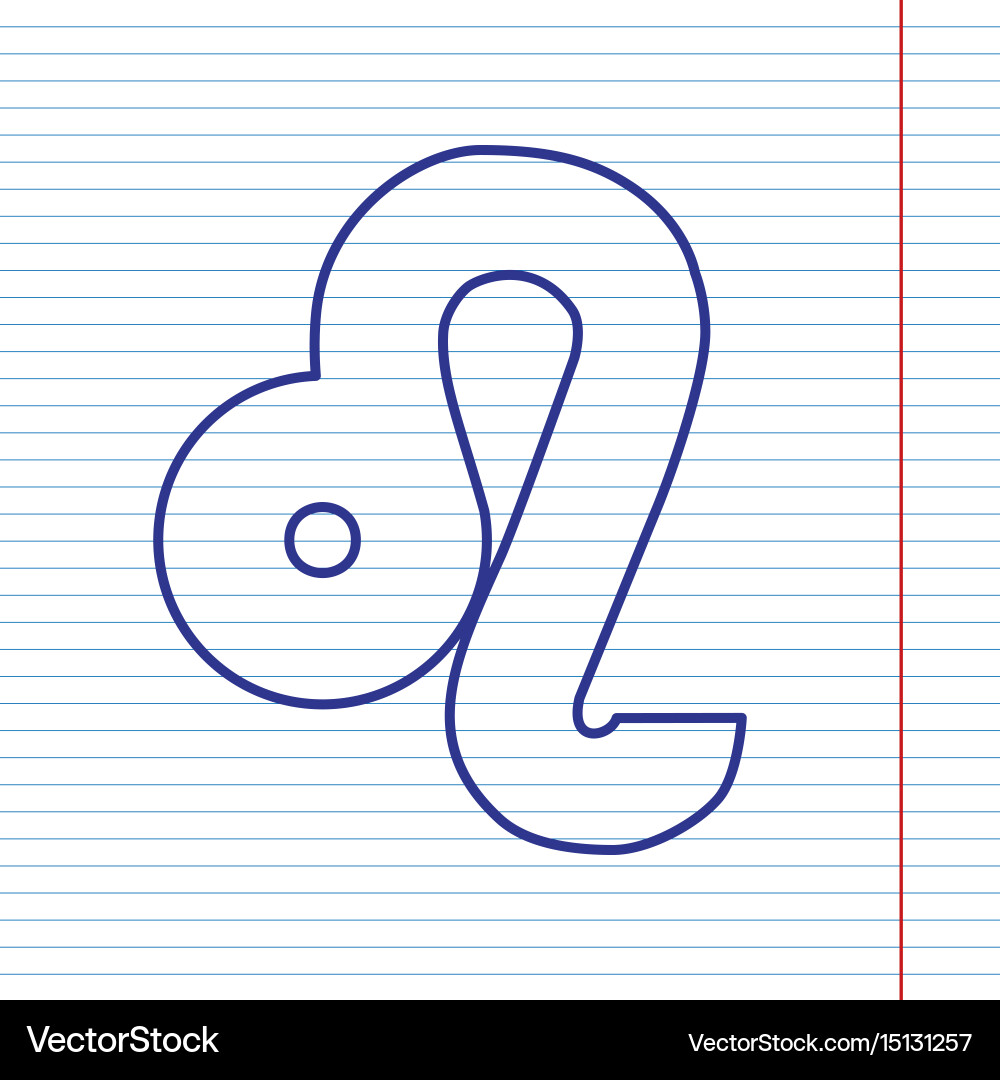 Leo sign navy line icon Royalty Free Vector Image