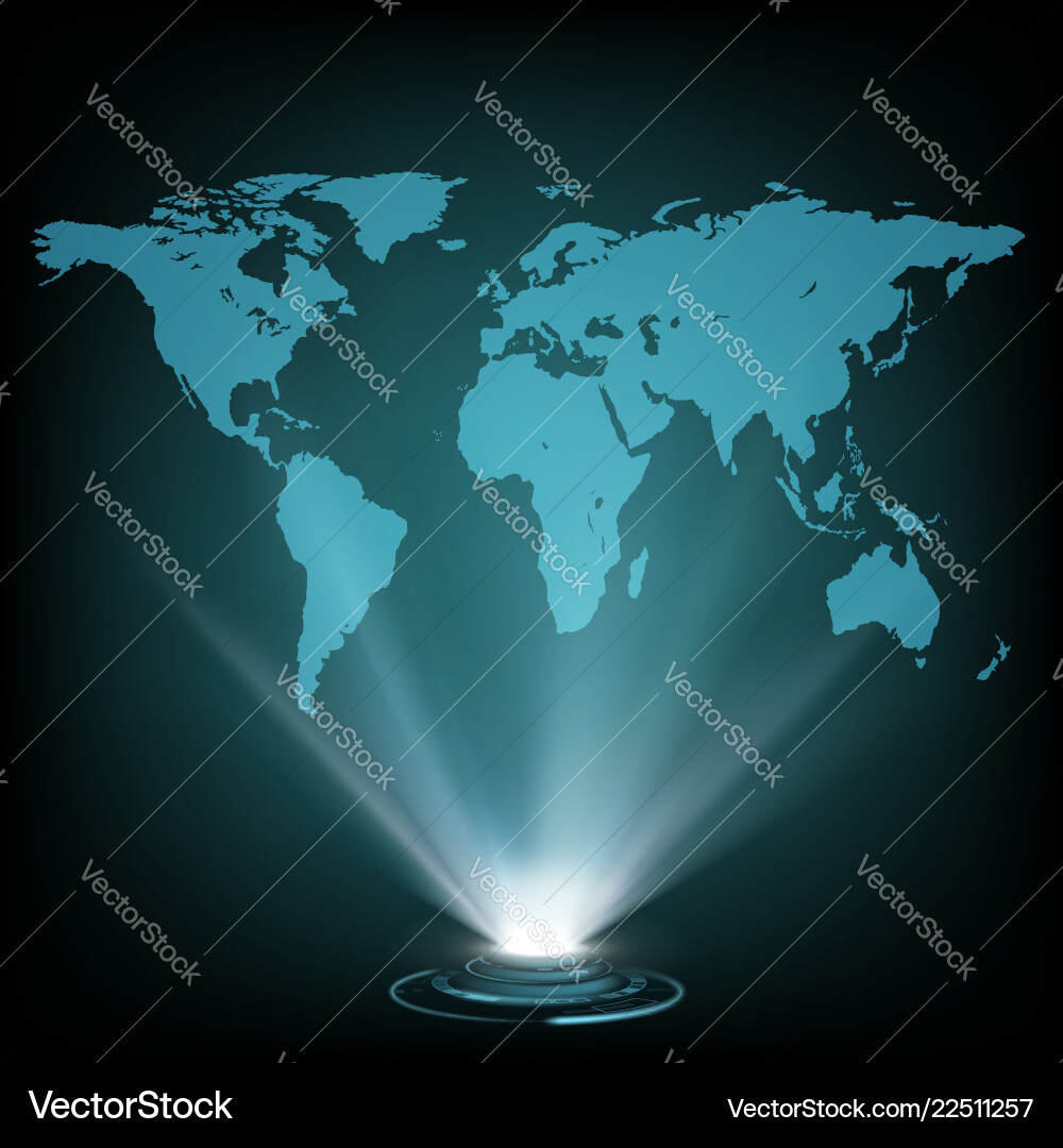 Map of the planet earth Royalty Free Vector Image
