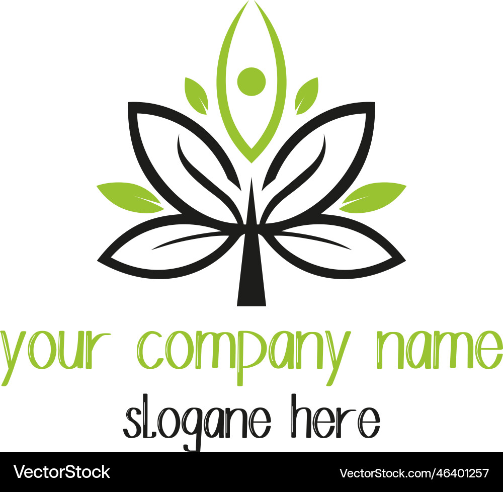 Modern flower sign logo design with file Vector Image