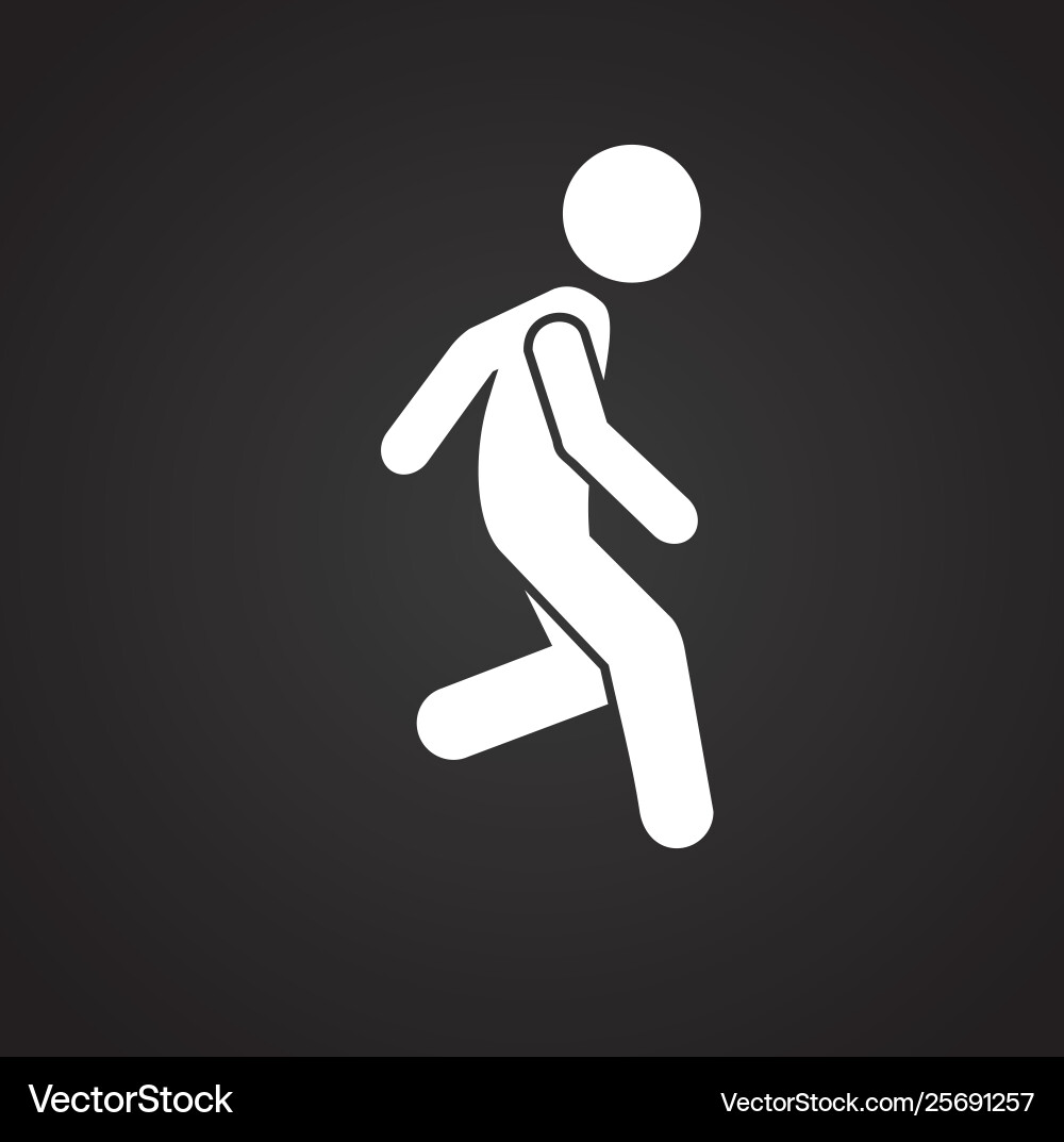 Running related icon on background for graphic Vector Image