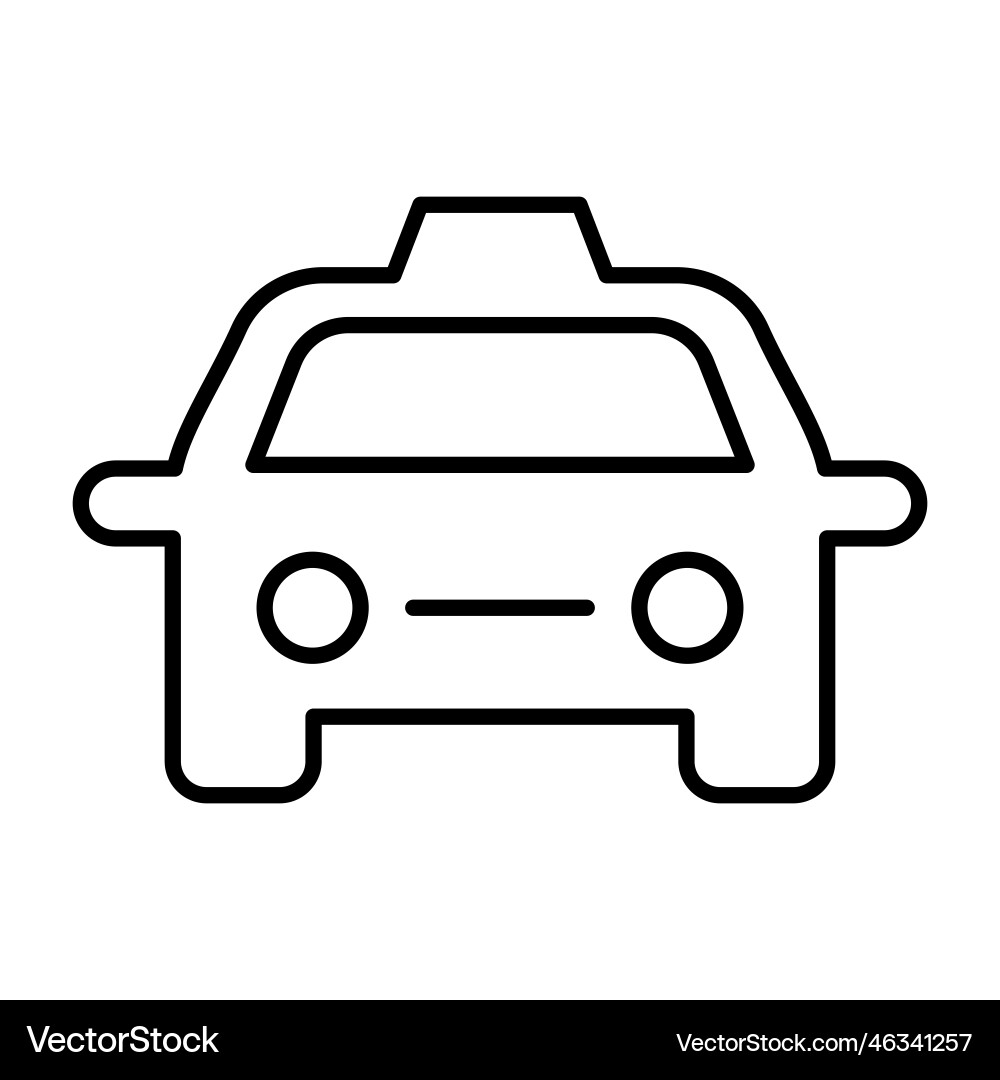 Taxi line icon Royalty Free Vector Image - VectorStock