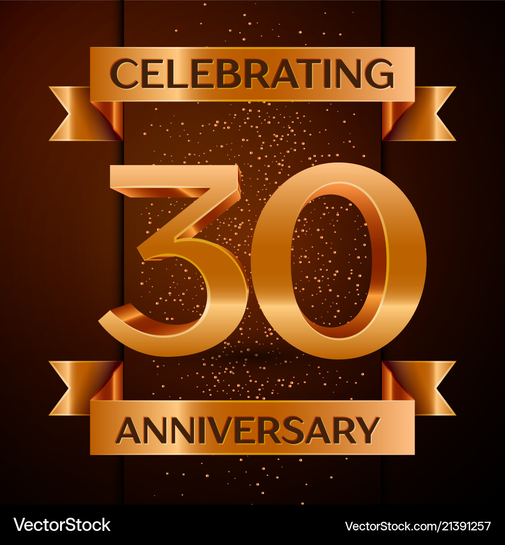 Thirty years anniversary celebration design Vector Image